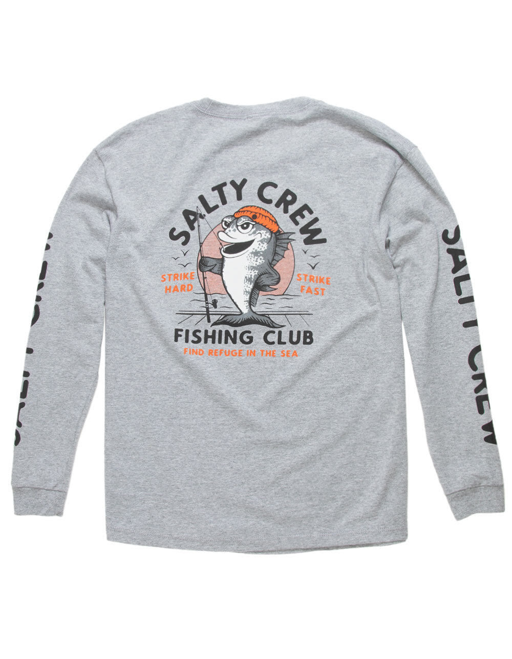 SALTY CREW Fishing Club Boys Tee - HEATHER GRAY | Tillys