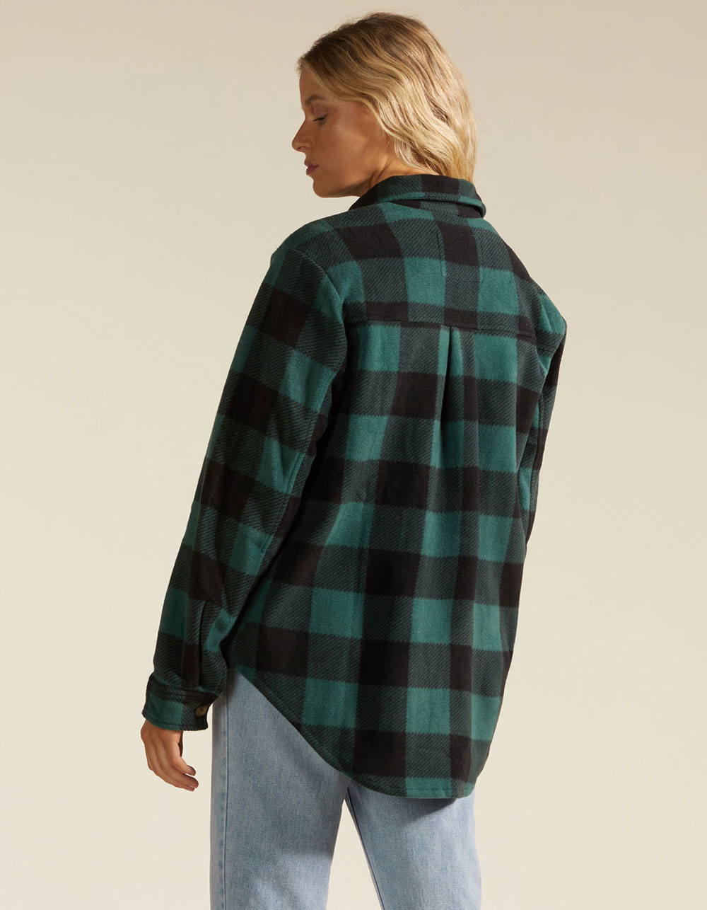 BILLABONG A/Div Forge Womens Fleece Flannel Shacket - GREEN COMBO | Tillys