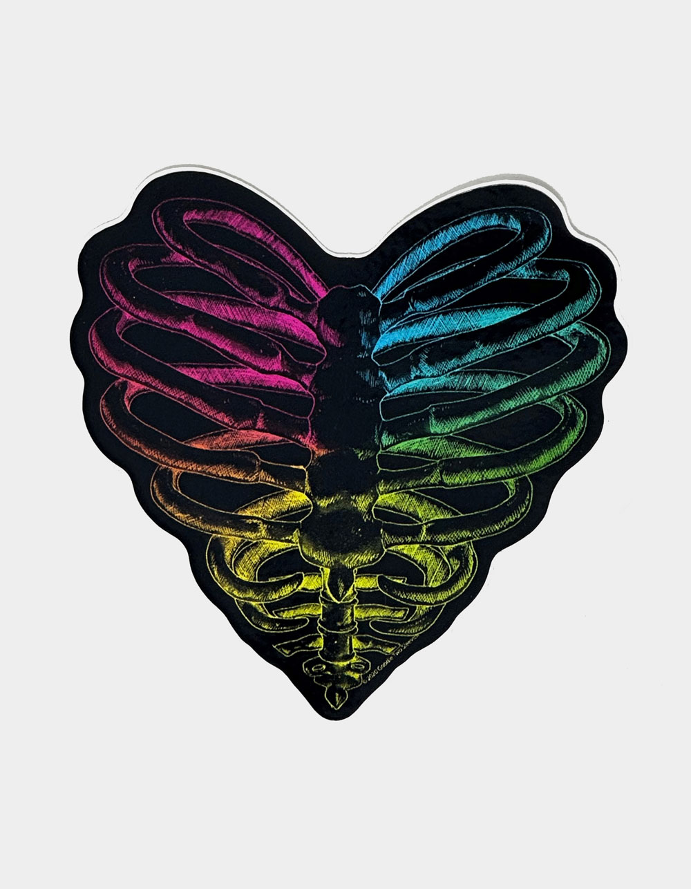WHATEVER CO. Rib Heart Sticker - BLACK COMBO | Tillys