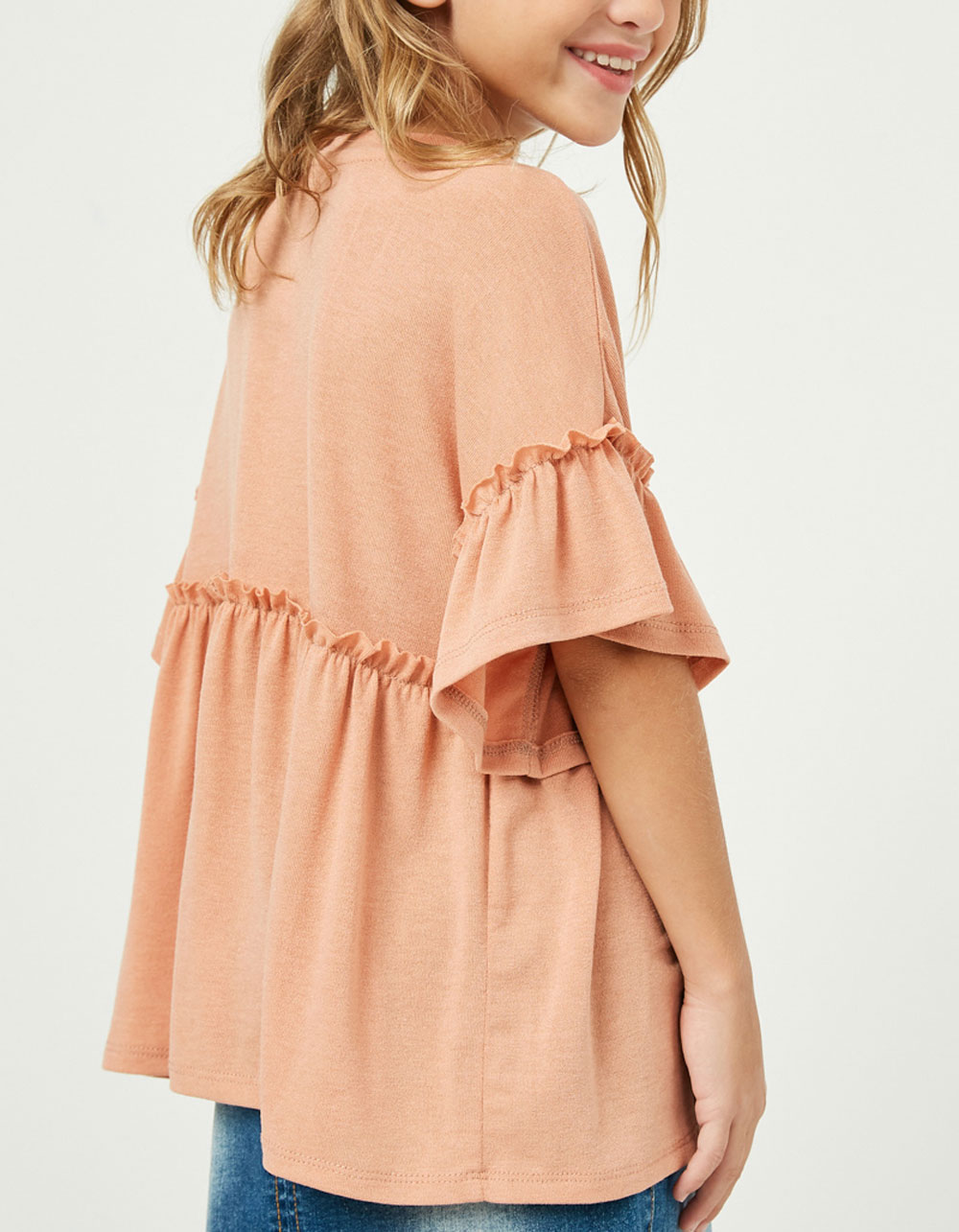 HAYDEN Peplum Girls Top - CORAL | Tillys
