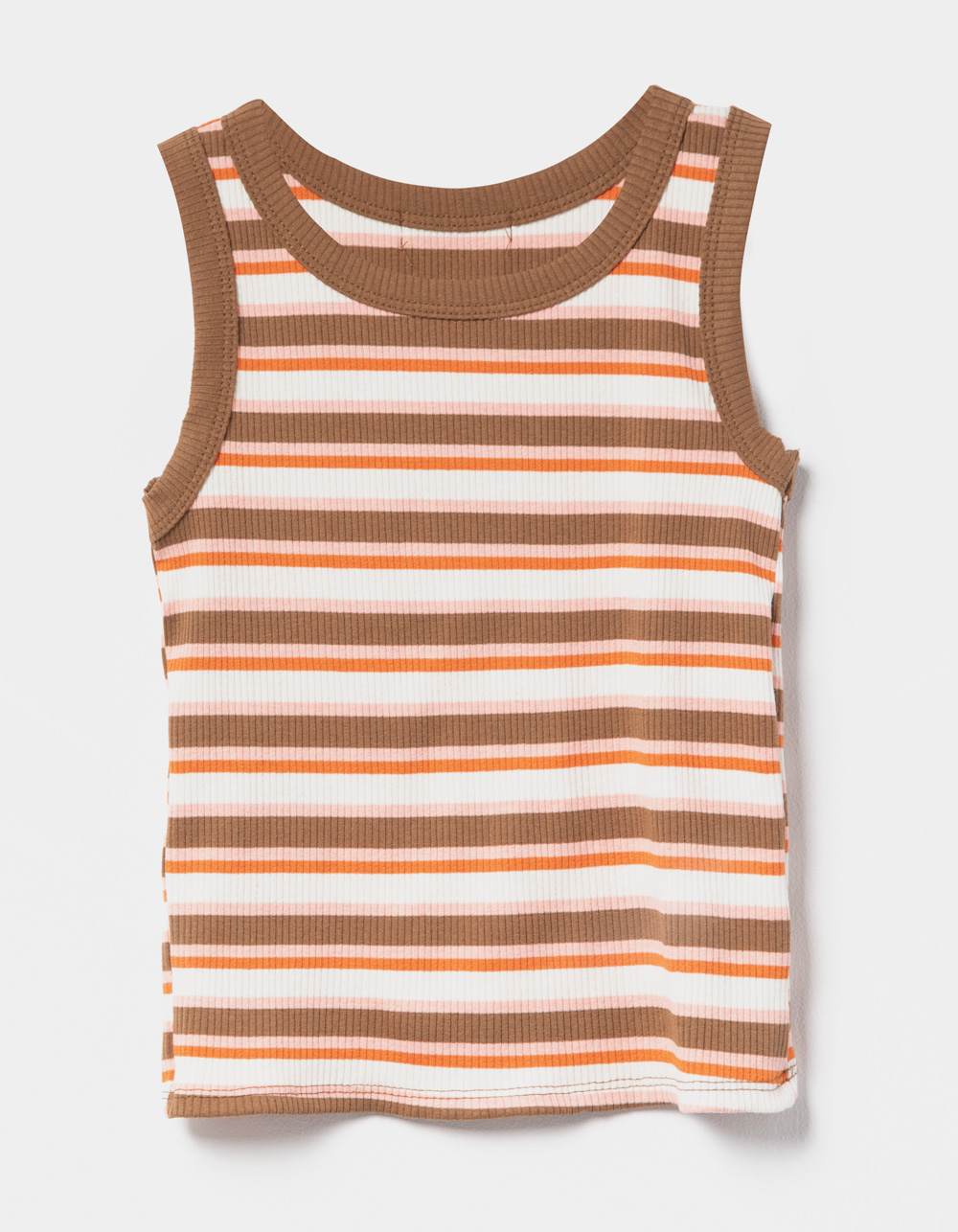 RSQ Girls Stripe Ringer Tank Top - BROWN/PINK | Tillys