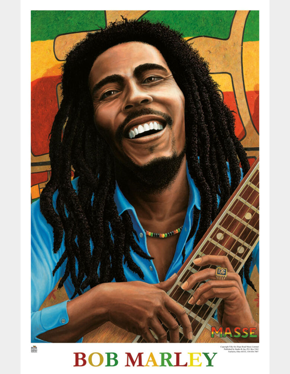 Bob Marley Poster Guitar