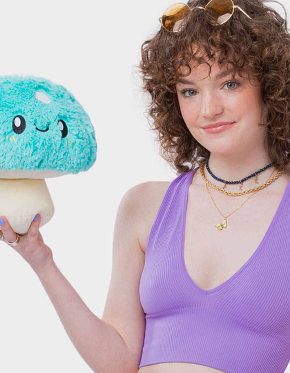 SQUISHABLE Mini Squishable Turquoise Mushroom Plush Toy - TURQUOISE ...