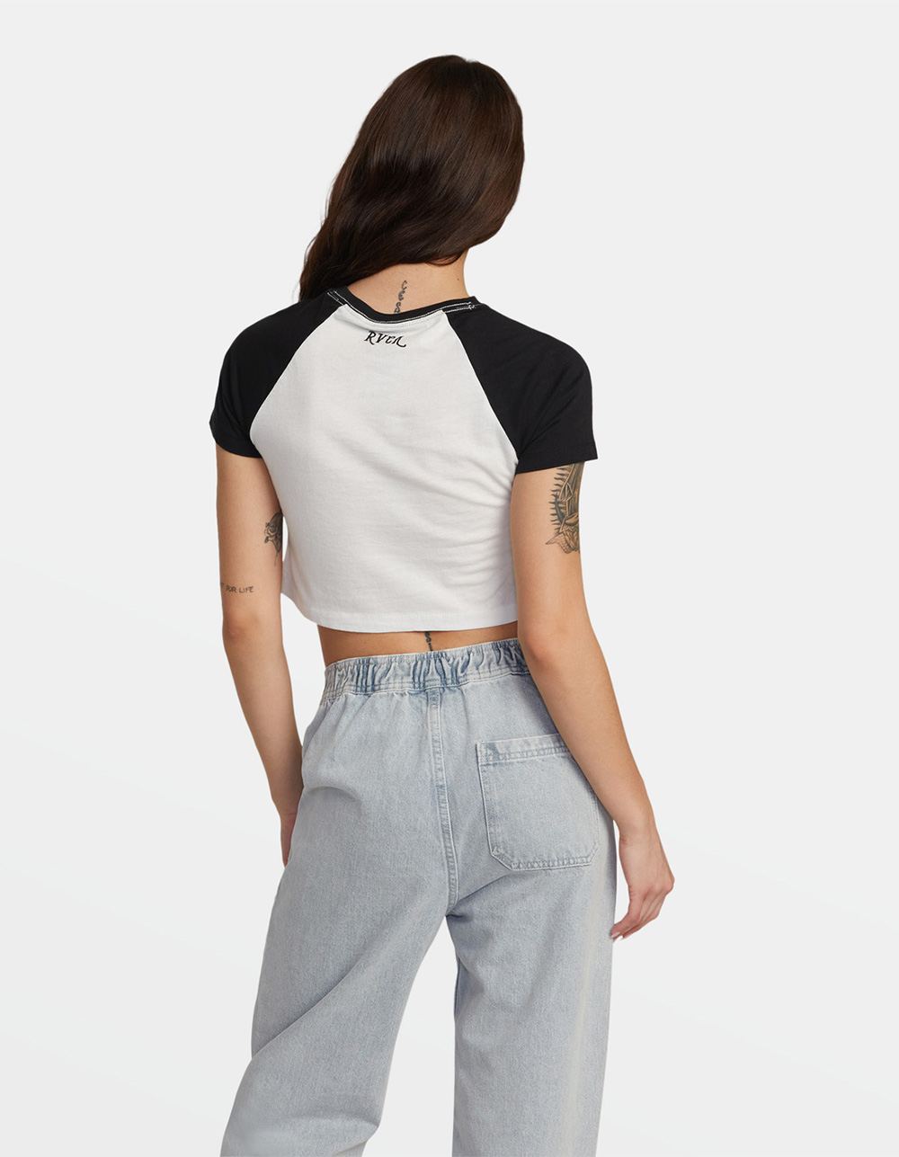 RVCA Daisy Womens Crop Raglan Tee - OFF WHITE | Tillys