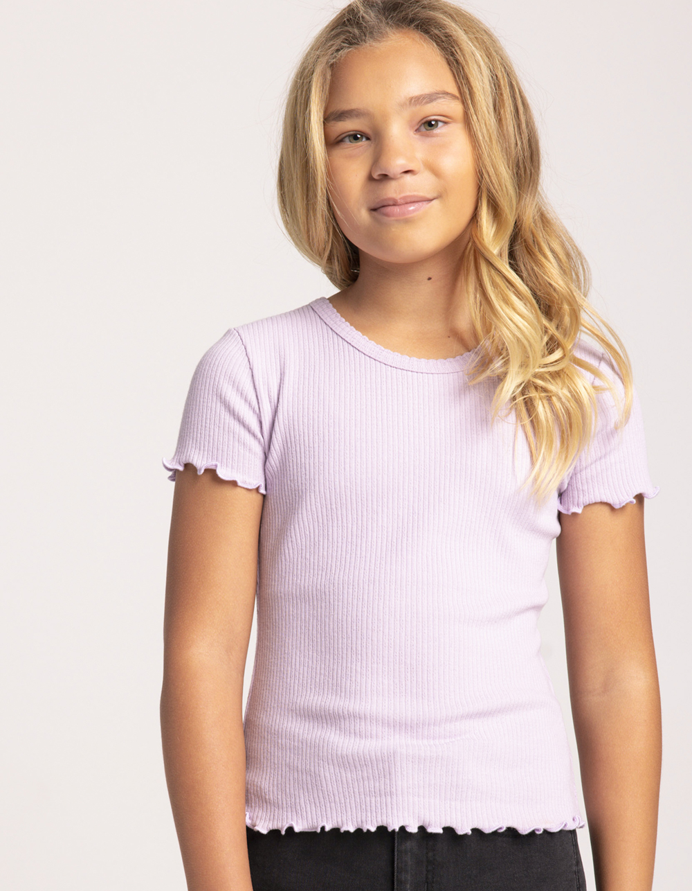 FULL TILT Essentials Girls Baby Tee - LAVENDAR | Tillys