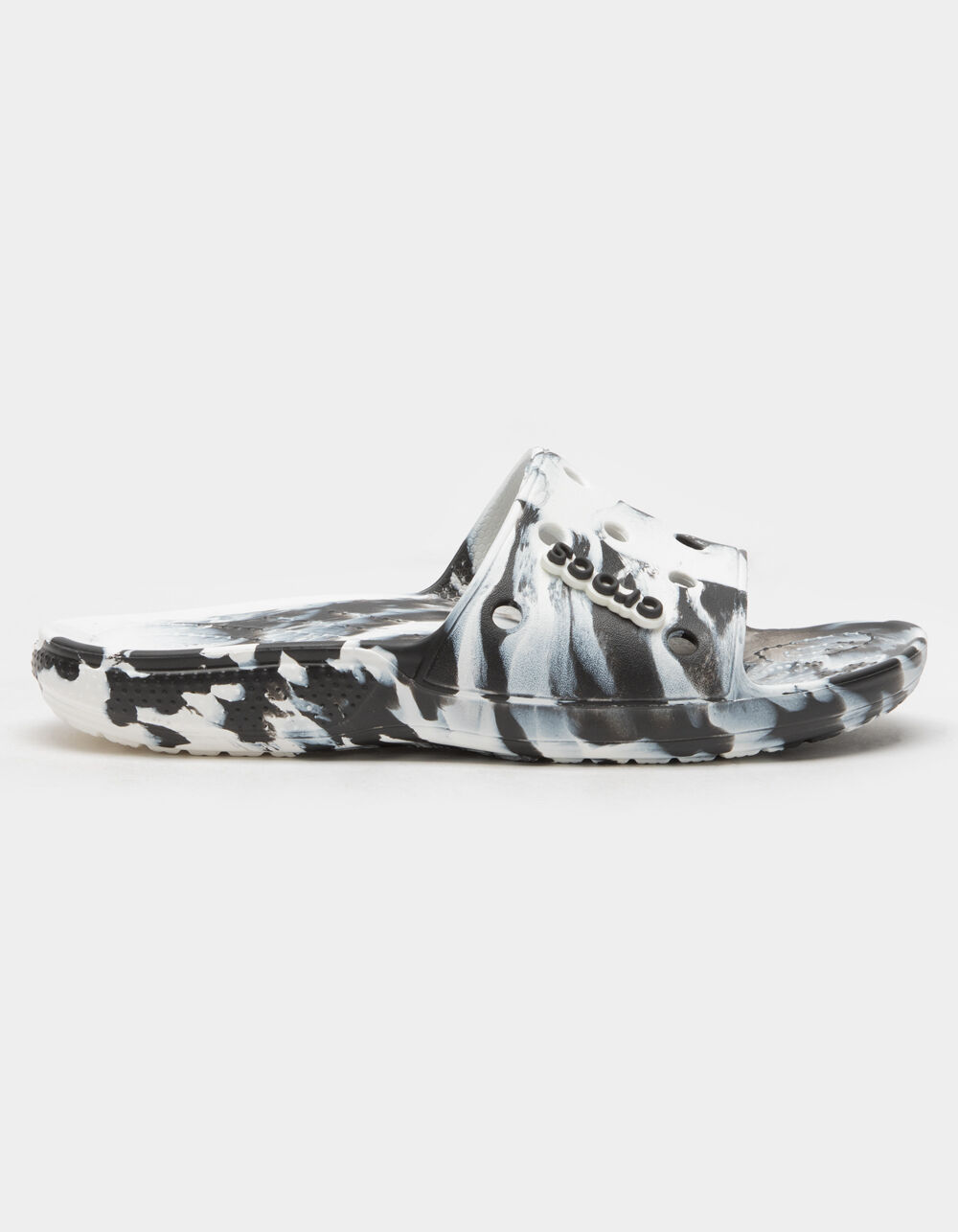 CROCS Marble Mens Classic Slide Sandals - BLK/WHT | Tillys