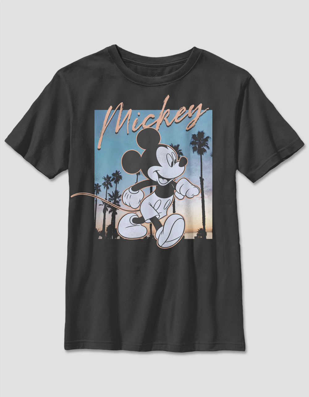 DISNEY Sunset Mickey Unisex Kids Tee - CHARCOAL | Tillys