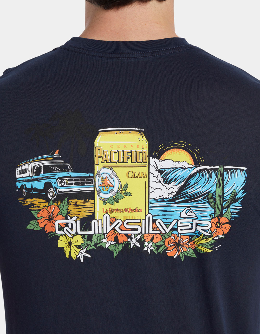 QUIKSILVER x Pacifico Lockup Mens Tee - NAVY | Tillys