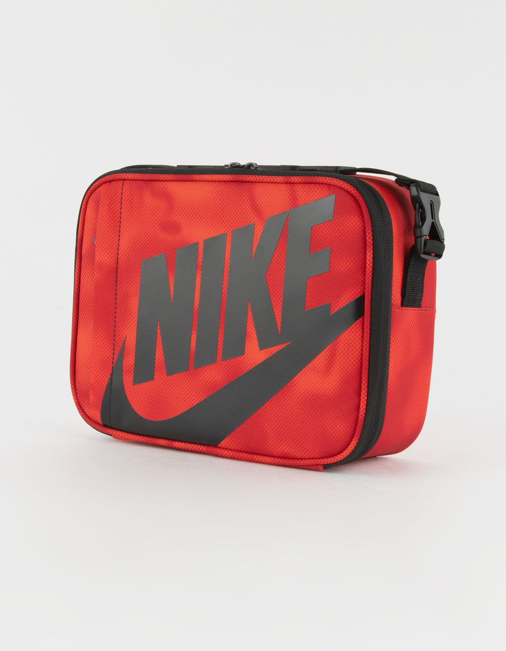 red and black nike lunch box