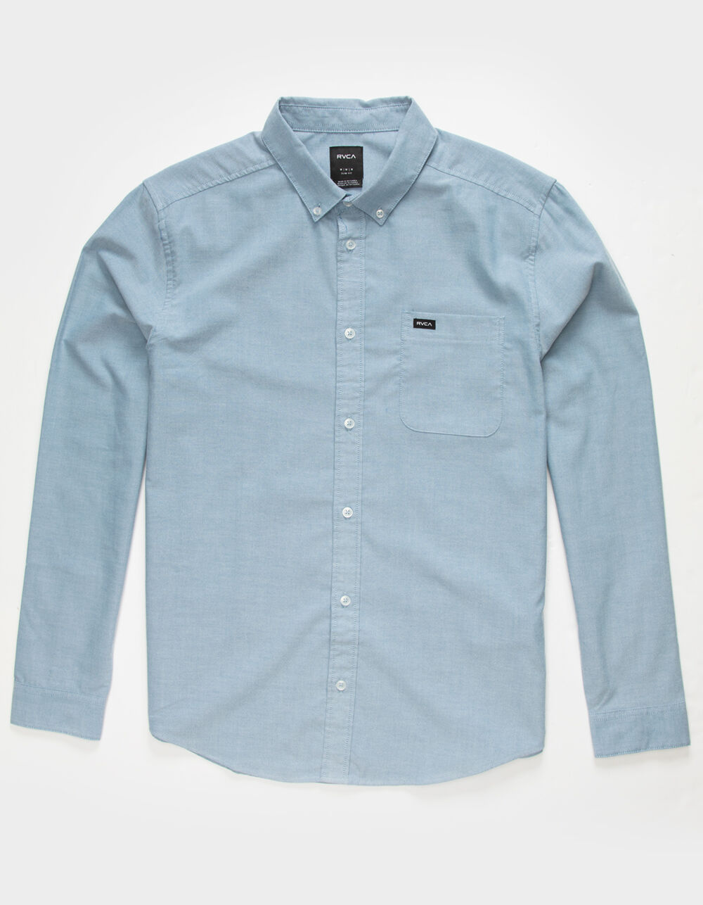 RVCA That'll Do Stretch Mens Blue Button Up Shirt - MEDIUM BLUE | Tillys