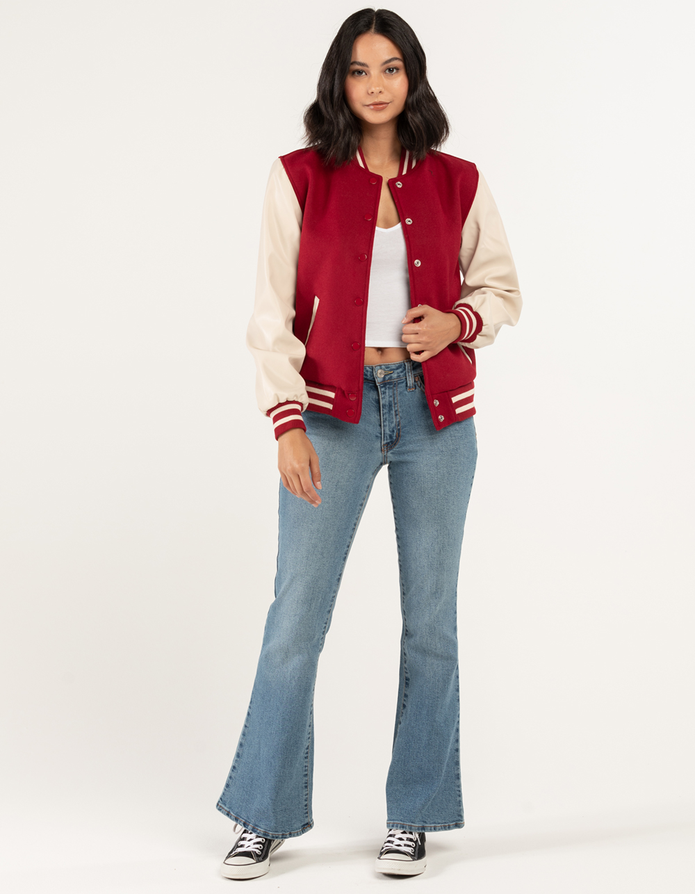 ASHLEY Womens Varsity Jacket - RED | Tillys