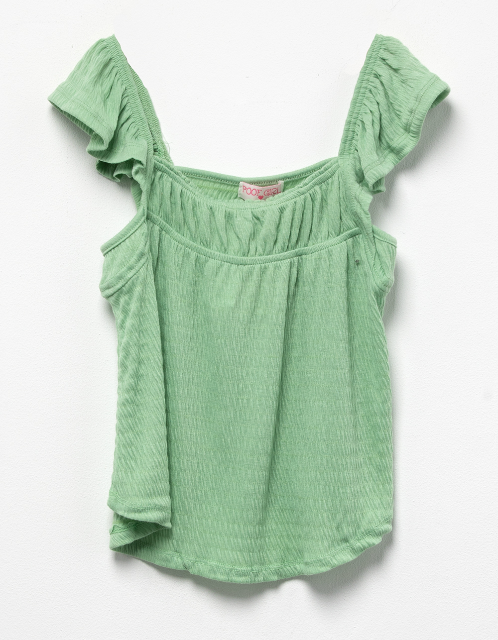 POOF Ruffle Rouched Girls Top - SAGE | Tillys