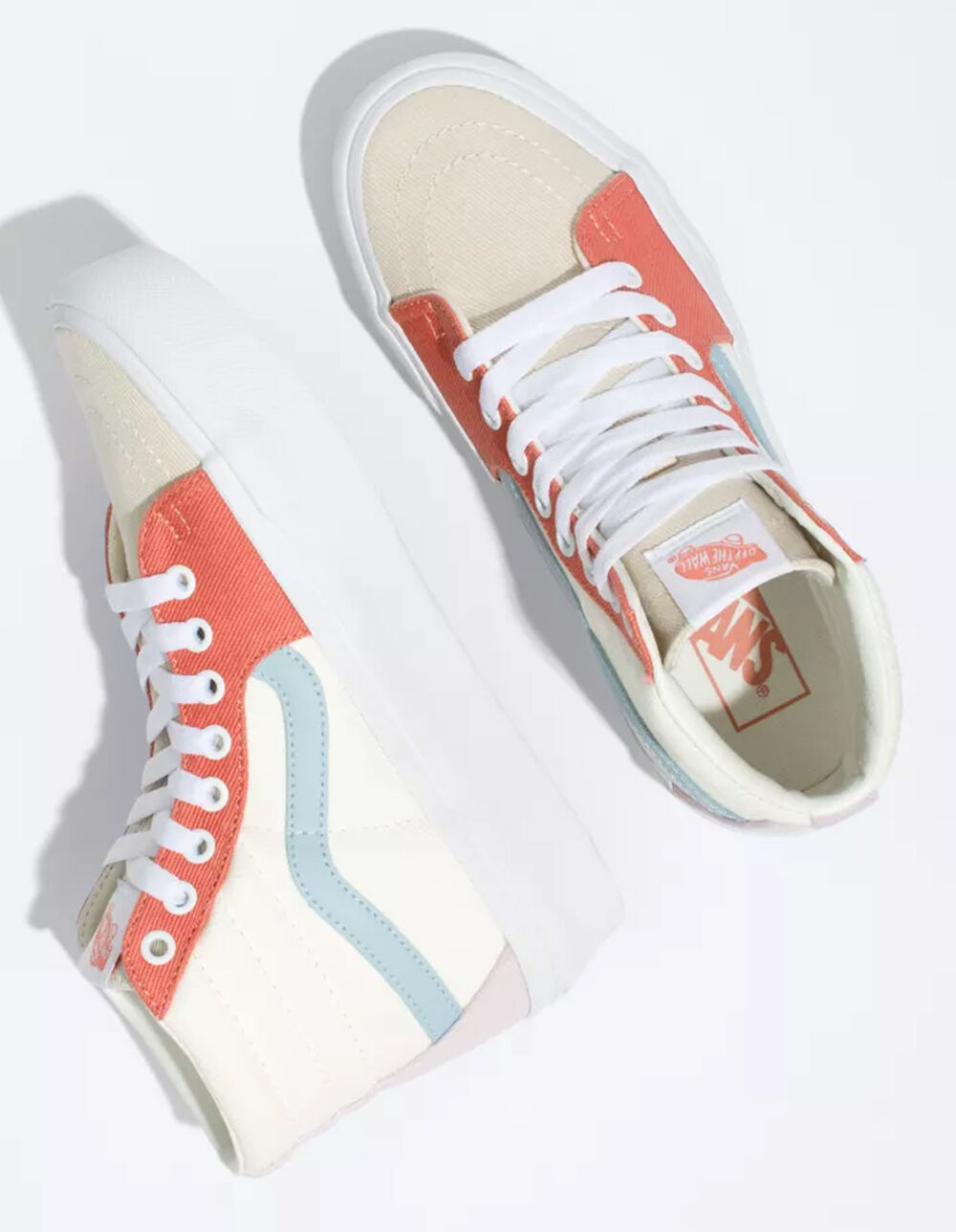 VANS Sk8-Hi Platform Womens Pastel Color Block Shoes - CREAM COMBO | Tillys