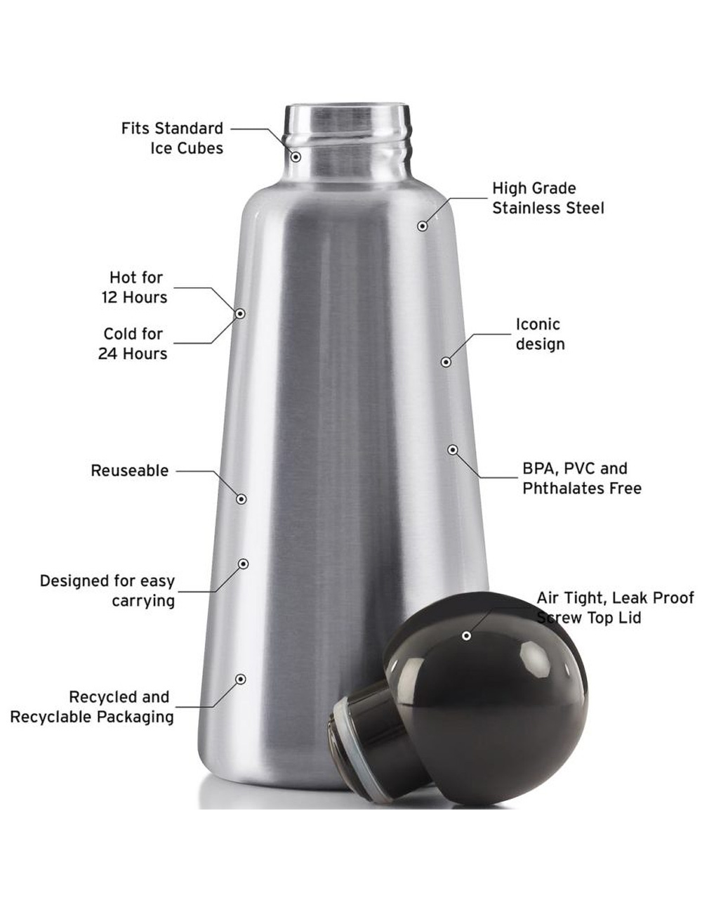 LUND LONDON Skittle Adventure 17 oz Water Bottle - STAINLESS | Tillys