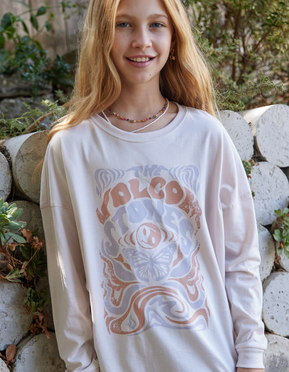 VOLCOM Werkin Poster Art Girls Tee - CREAM | Tillys
