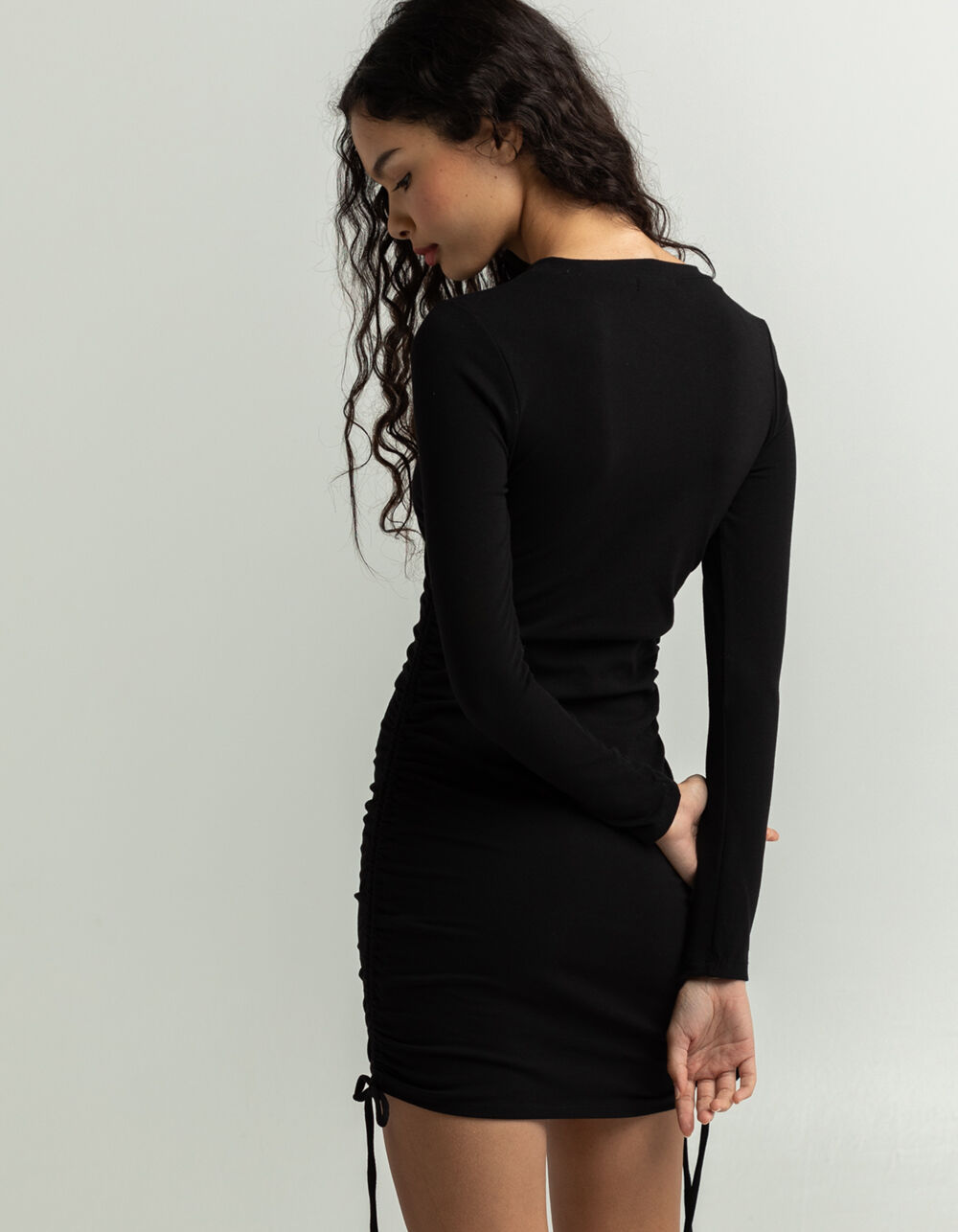 FULL TILT Cinch Side Bodycon Dress - BLACK | Tillys