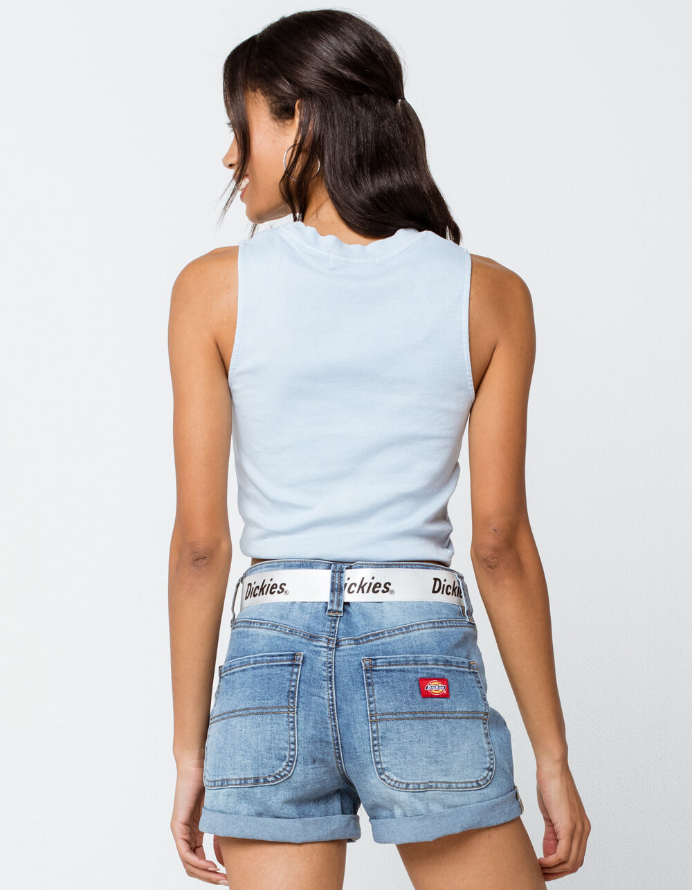 RSQ Solid Knot Front Womens Light Blue Tank - LIGHT BLUE | Tillys