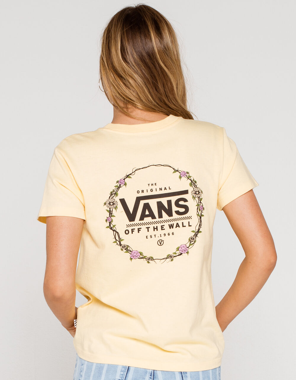 VANS x Tillys Wildflower Womens Crew Tee - YELLOW | Tillys
