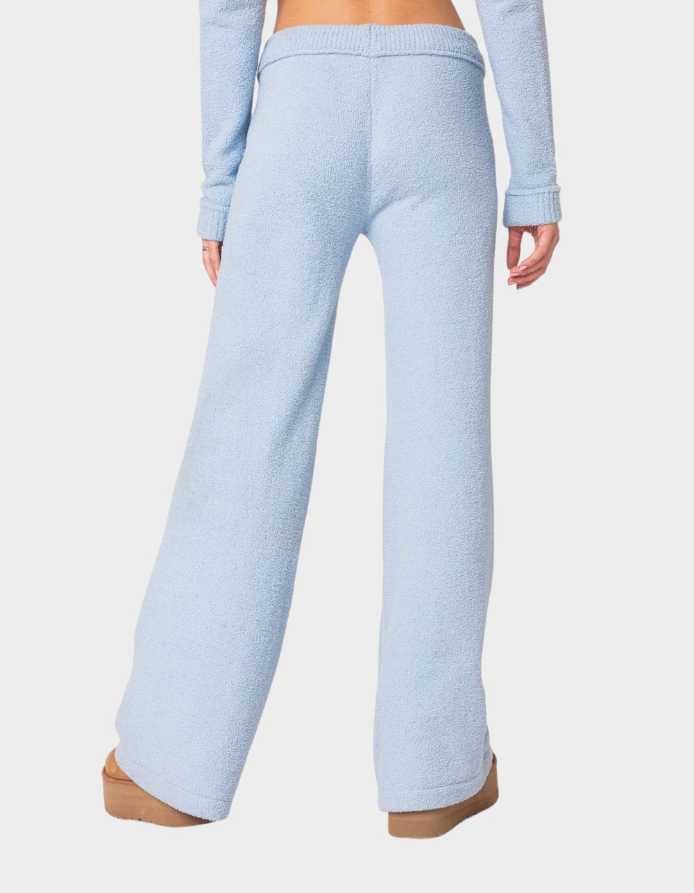 EDIKTED Plush Super Soft Knit Pants - BLUE | Tillys