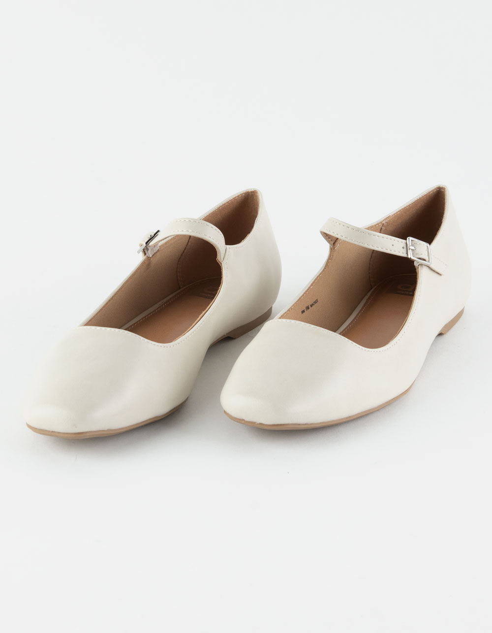 Ivory Leather Flats