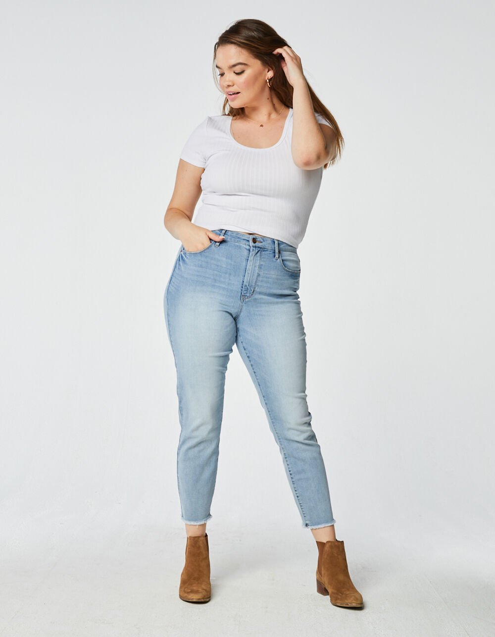 RSQ High Rise Ankle Womens Light Wash Skinny Jeans - LIGHT WASH | Tillys