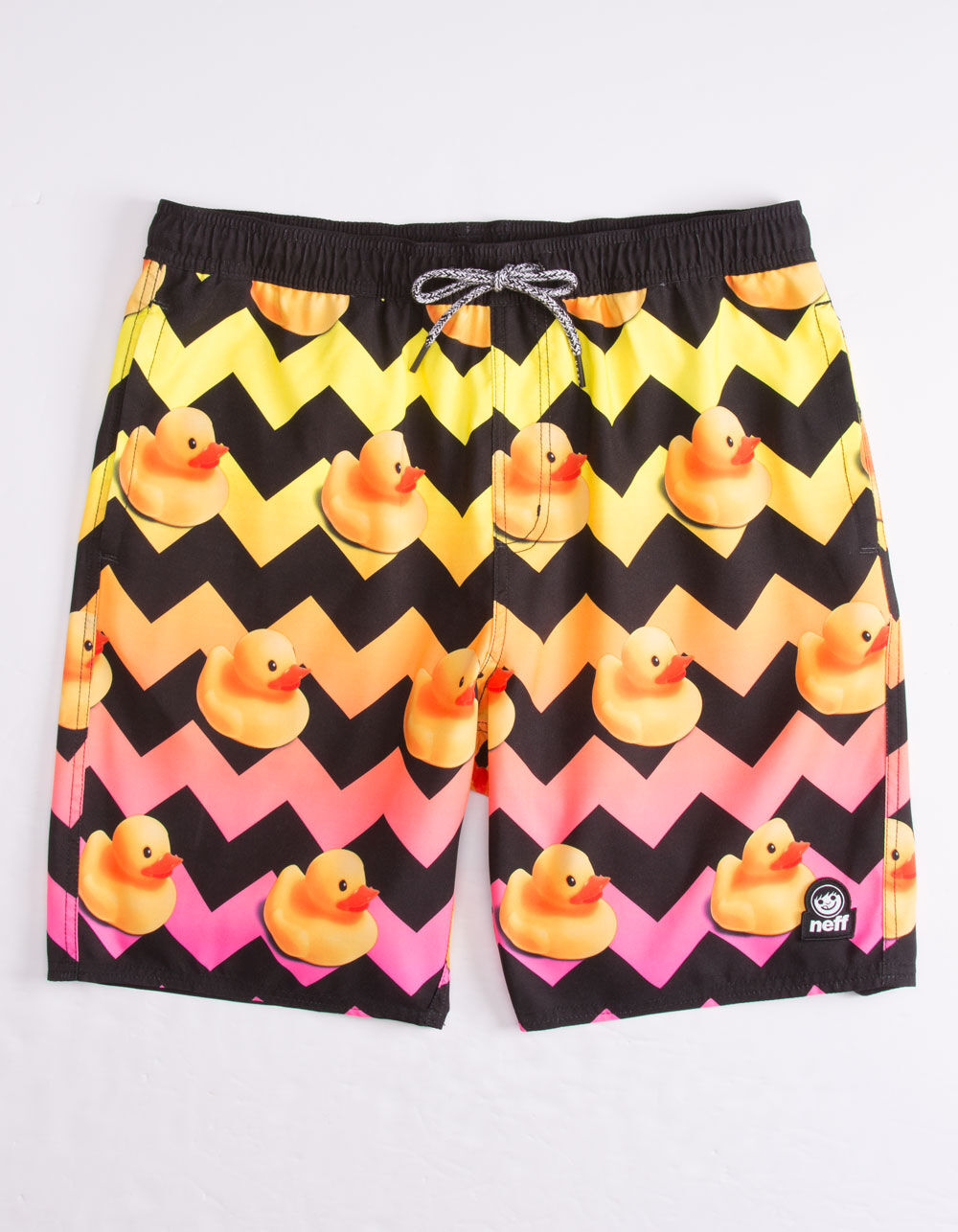 NEFF Hot Tub Ducky Zig Zag Mens Volley Shorts - MULTI | Tillys