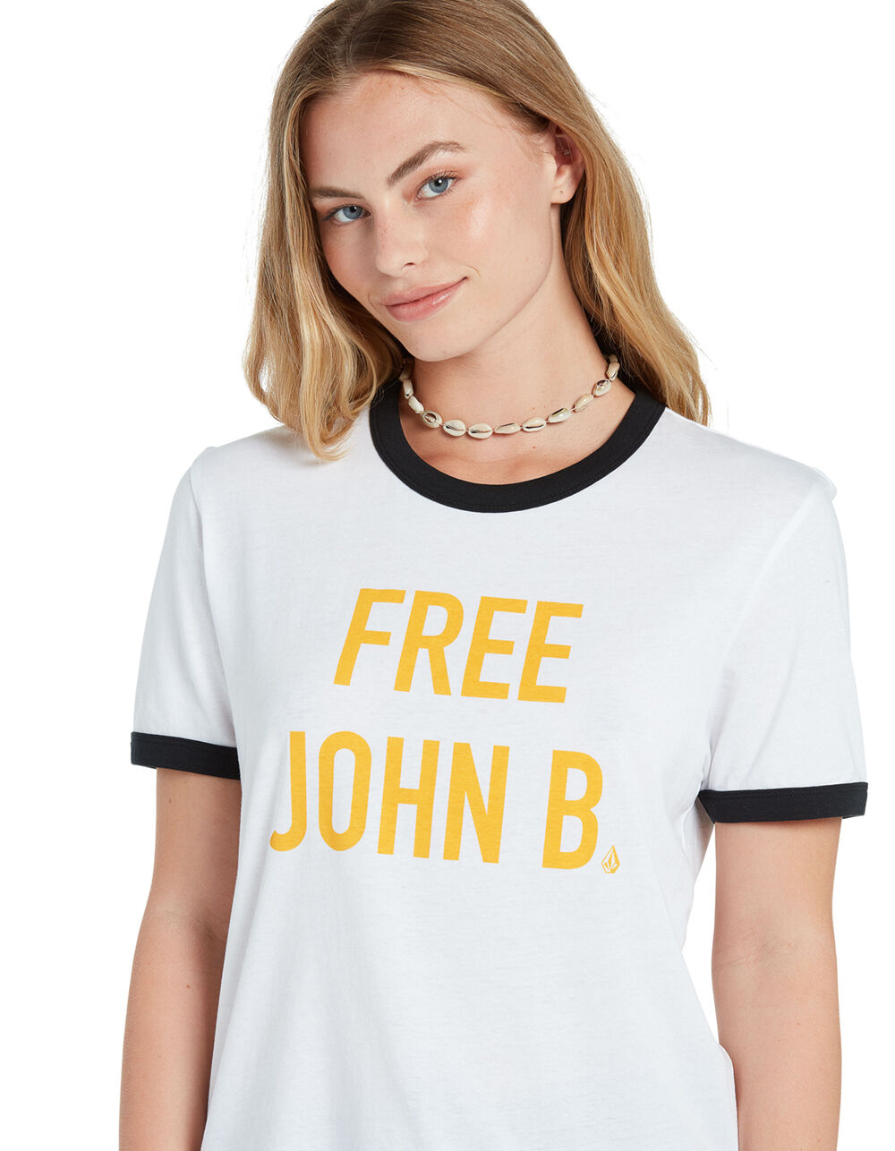 VOLCOM x Outer Banks John B Womens Ringer Tee - WHITE | Tillys