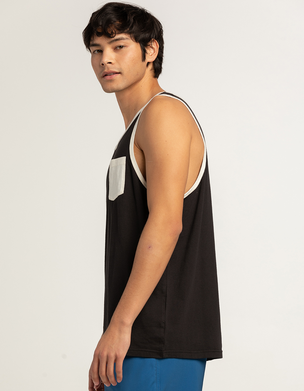 BLUE CROWN Mens Solid Pocket Tank Top - BLACK | Tillys
