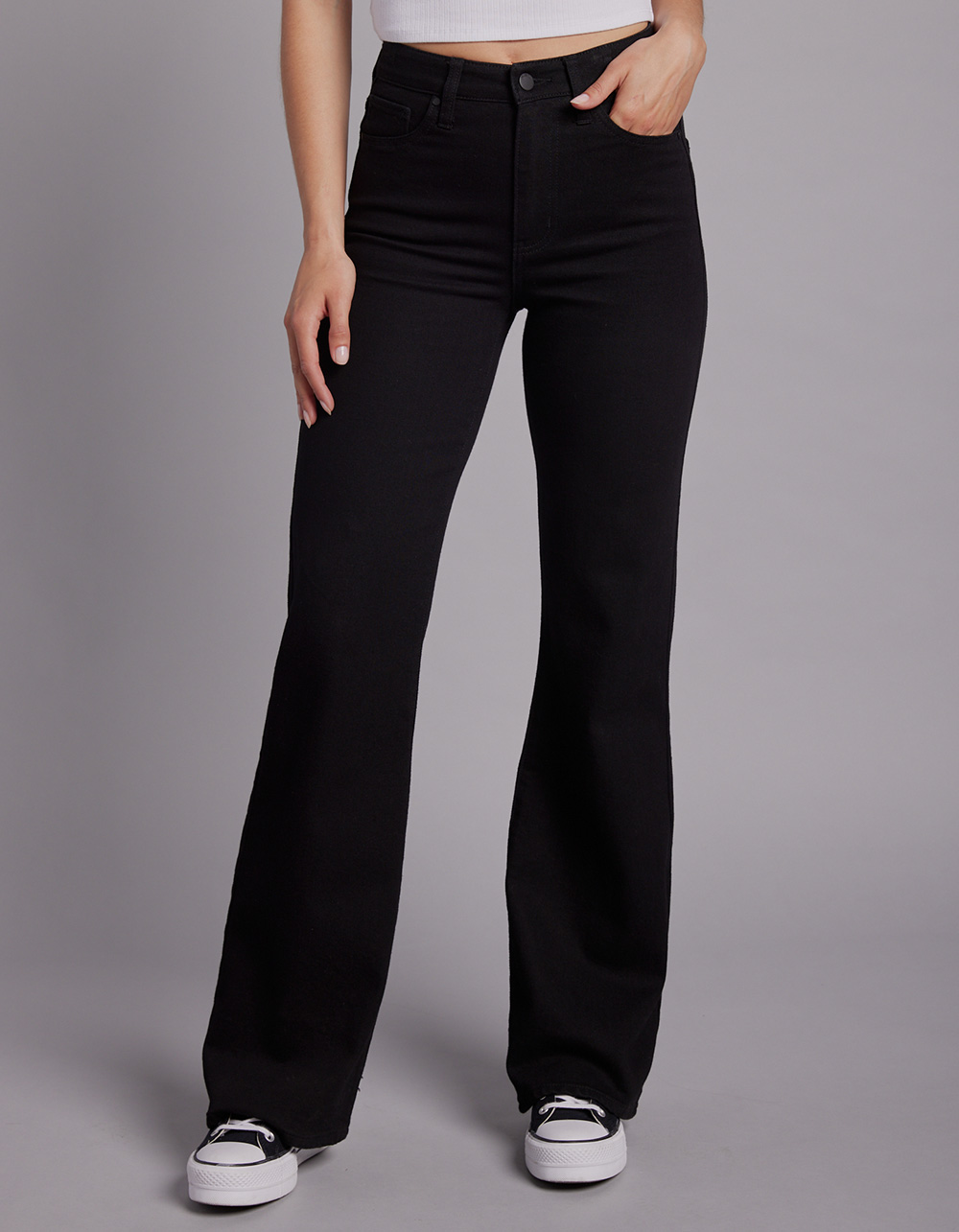 RSQ Womens High Rise Flare Jeans - BLACK | Tillys
