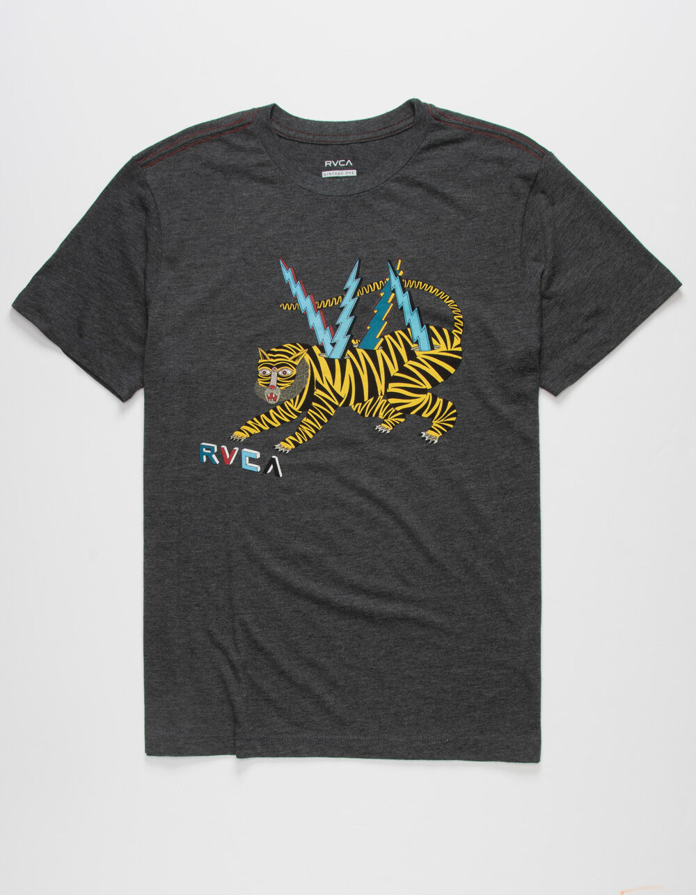 RVCA Leines Tiger Mens Tee - BLACK | Tillys