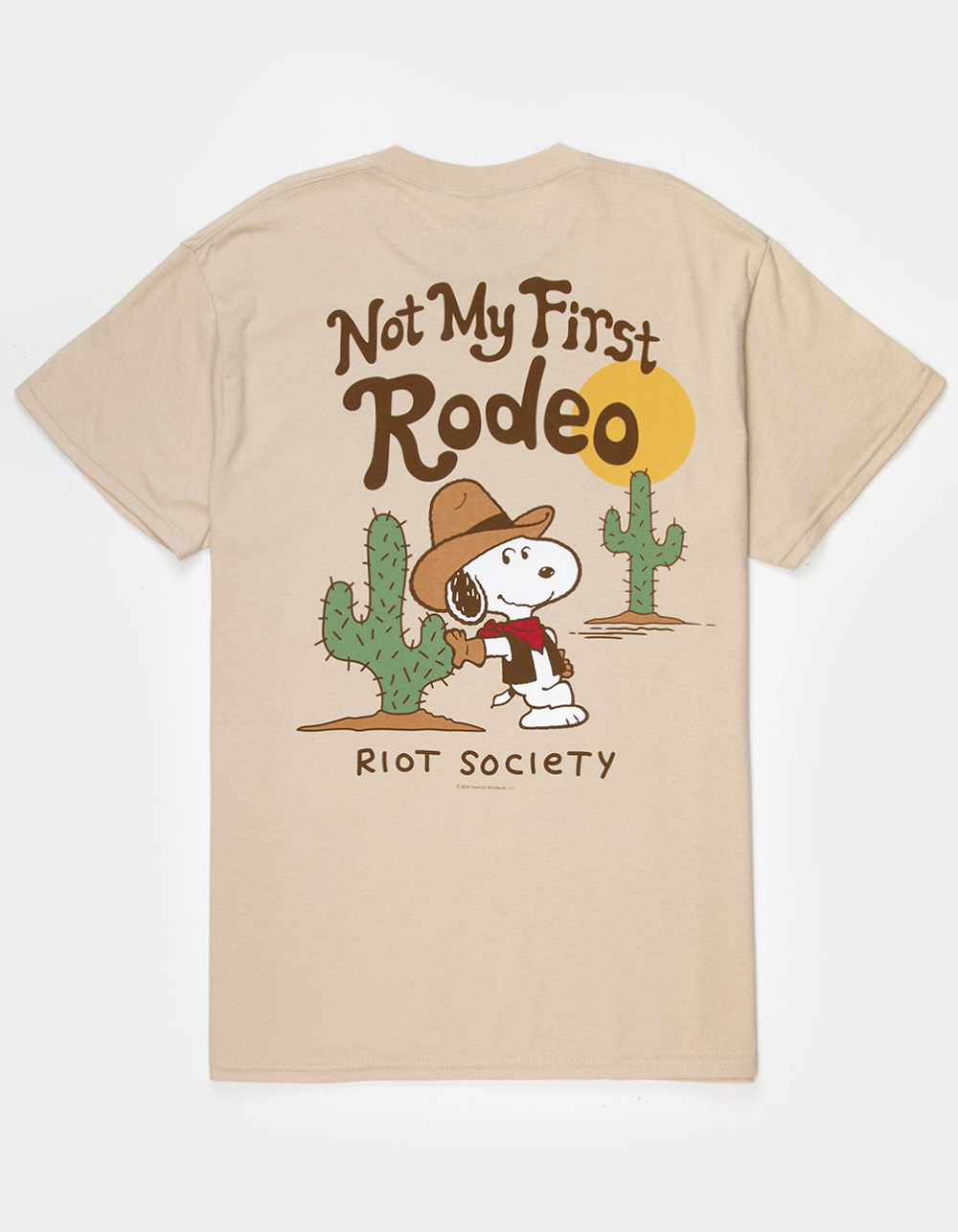 RIOT SOCIETY x Peanuts Snoopy Not My First Rodeo Mens Tee - SAND | Tillys
