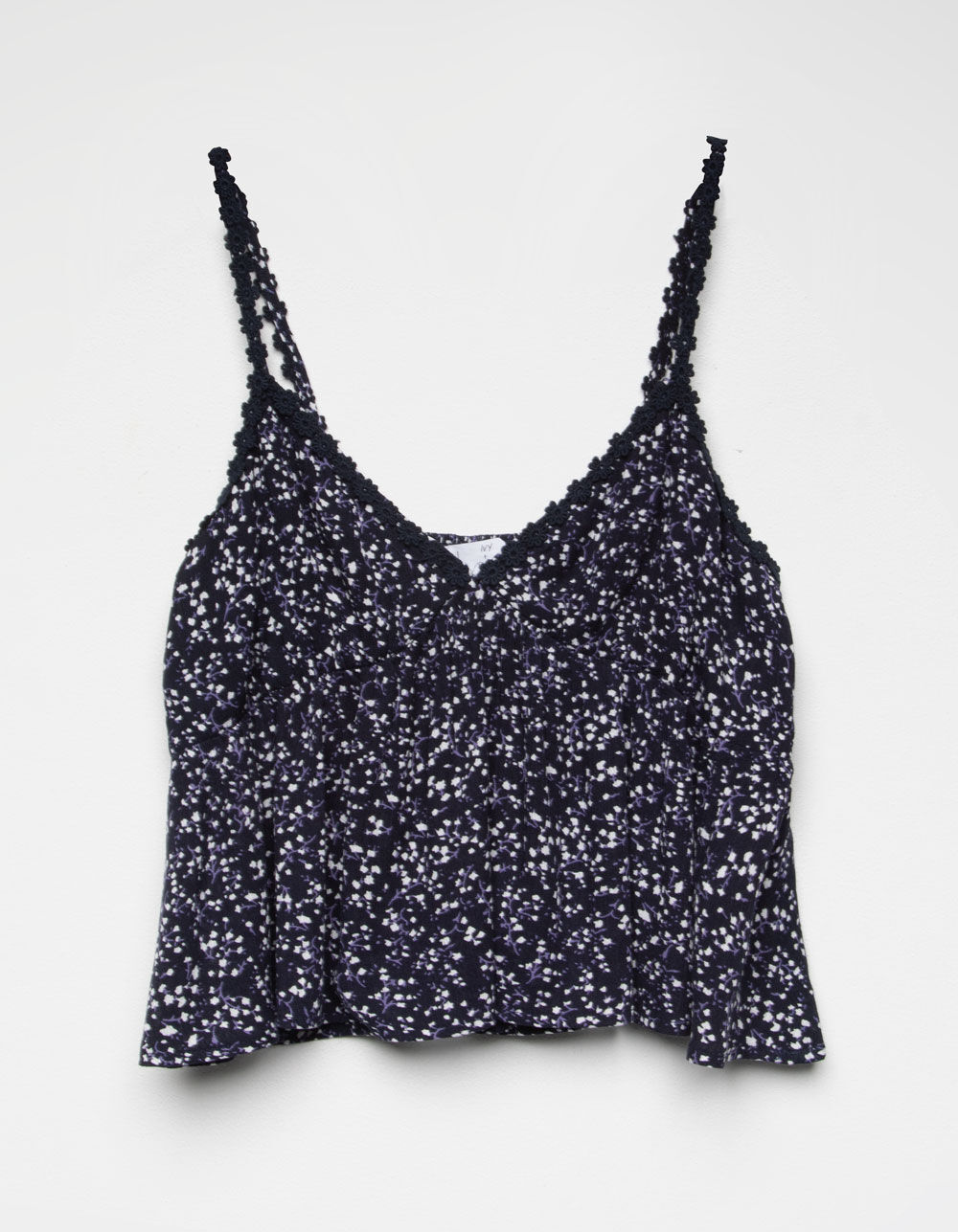 IVY & MAIN Daisy Trim Womens Babydoll Cami - NAVY COMBO | Tillys