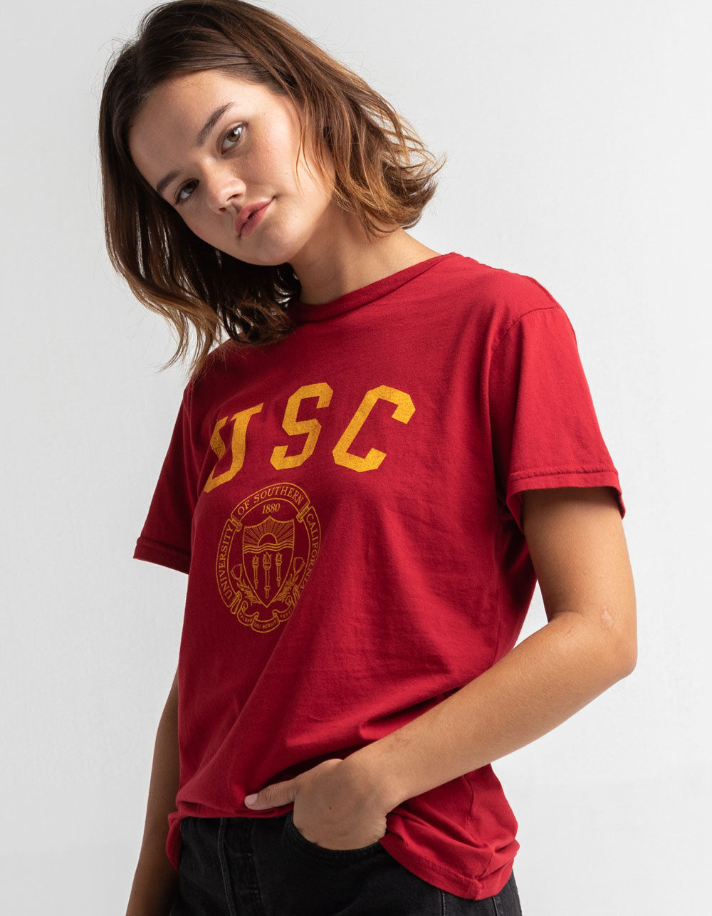 THE ORIGINAL RETRO BRAND USC Womens Oversized Tee - RED | Tillys