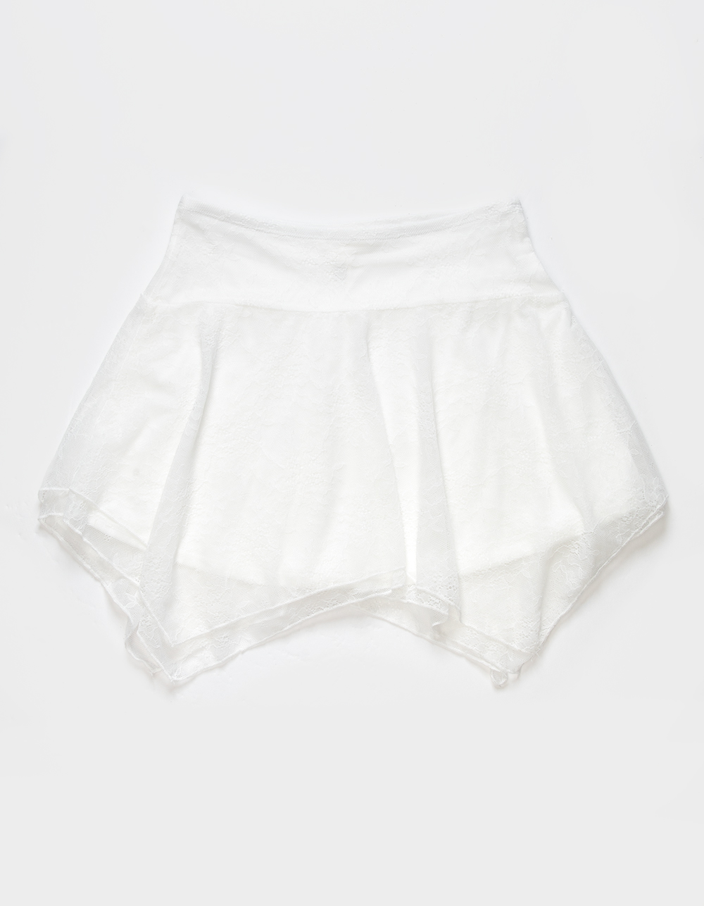 FULL TILT Lace Sharkbite Hem Girls Skirt - WHITE | Tillys