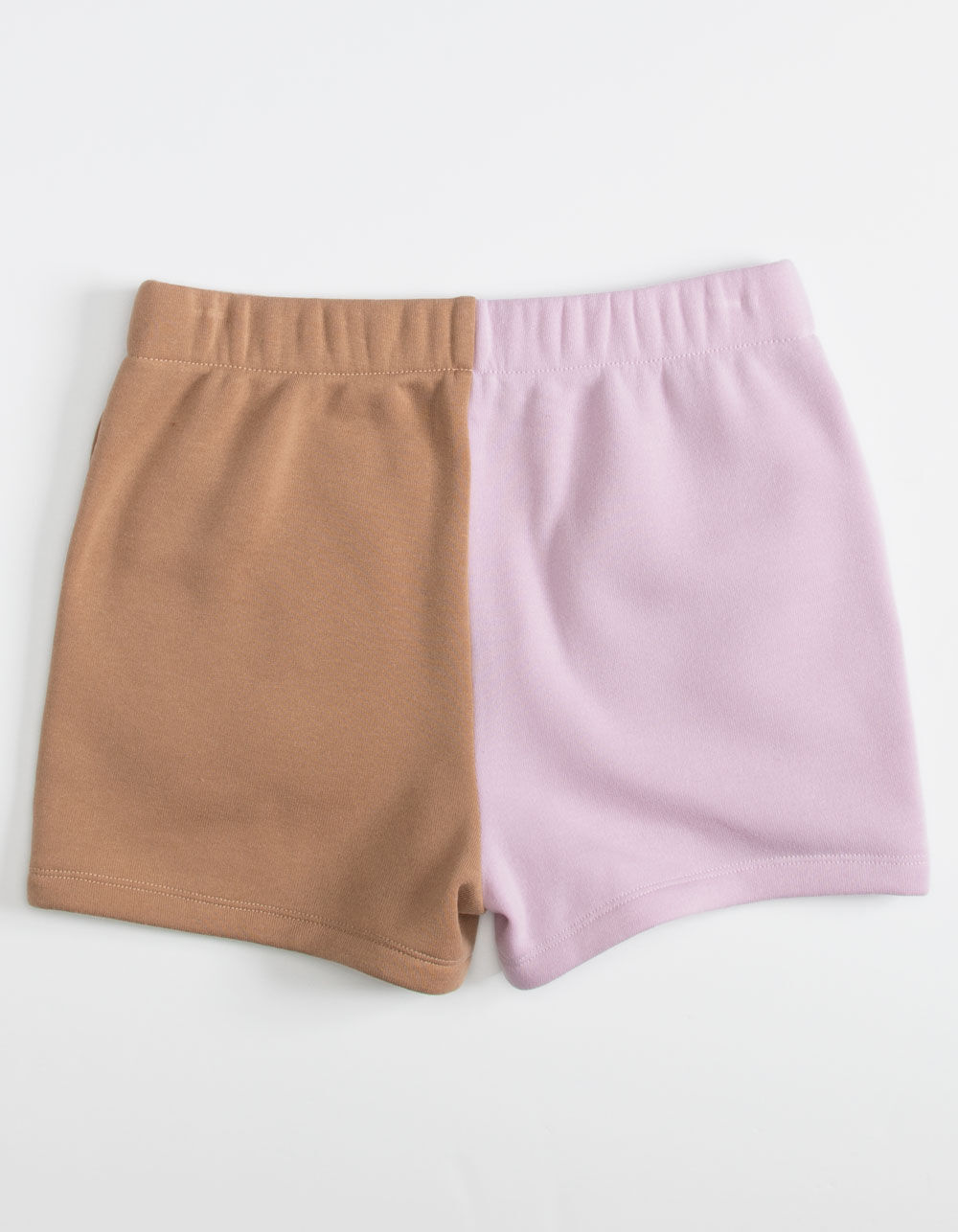 RSQ Colorblock Girls Sweat Shorts - BROWN/PINK | Tillys