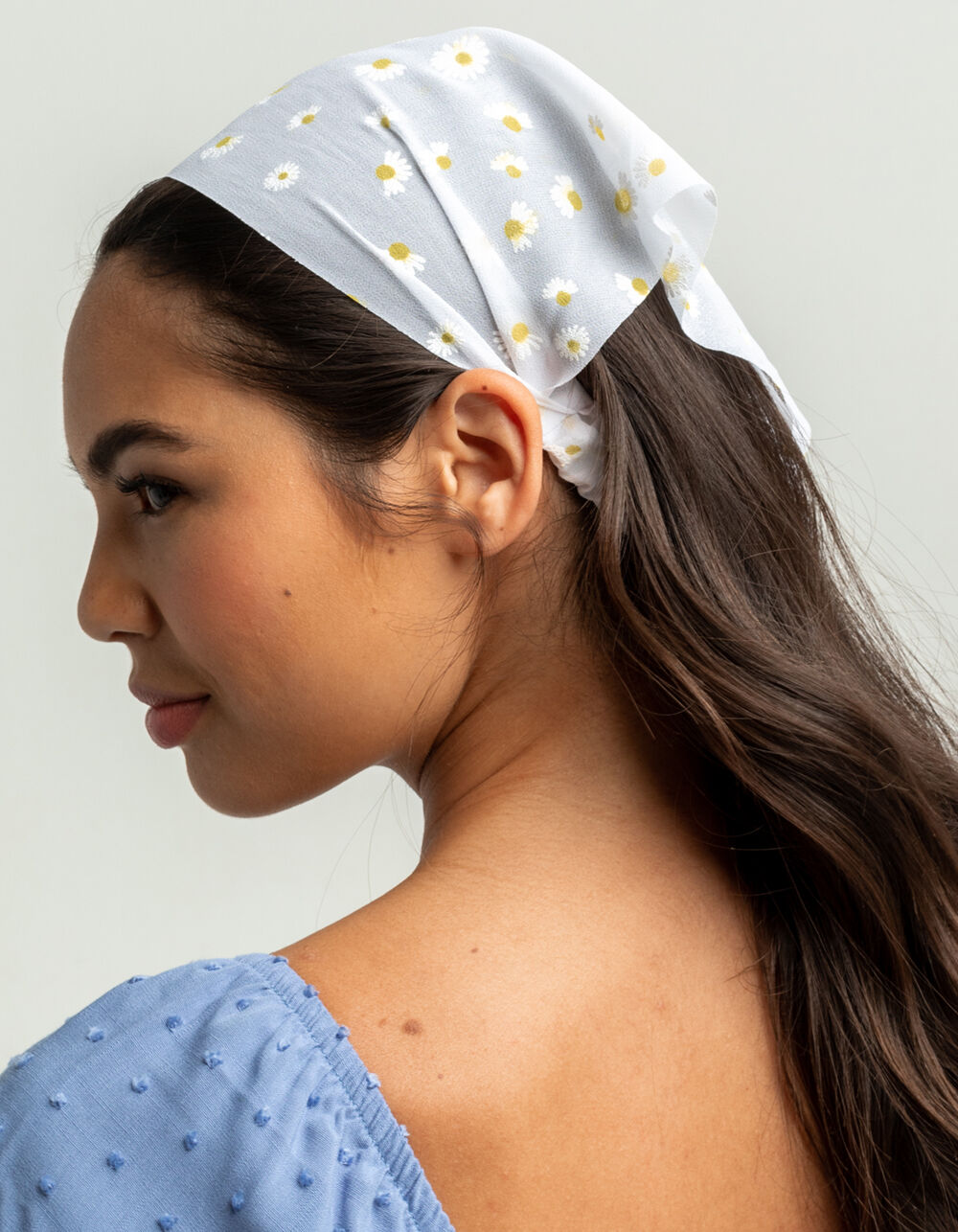 FULL TILT Sheer Daisy White Bandana Scarf - WHITE | Tillys