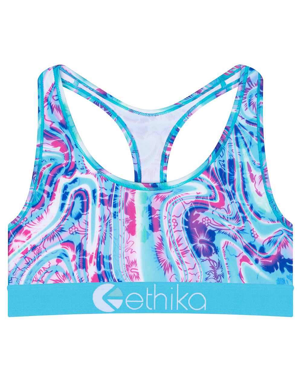 ETHIKA Acrylic Drip Girls Sports Bra - BLUE COMBO | Tillys