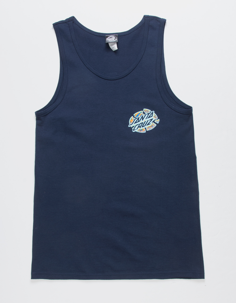 SANTA CRUZ Wave Broken Dot Mens Tank Top - NAVY | Tillys
