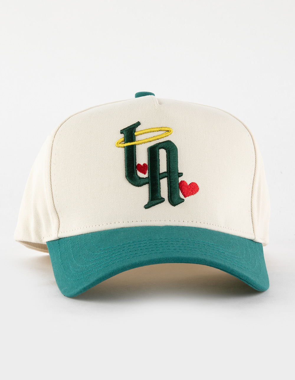 LA Hearts & Halo Snapback Hat - GREEN/WHITE | Tillys
