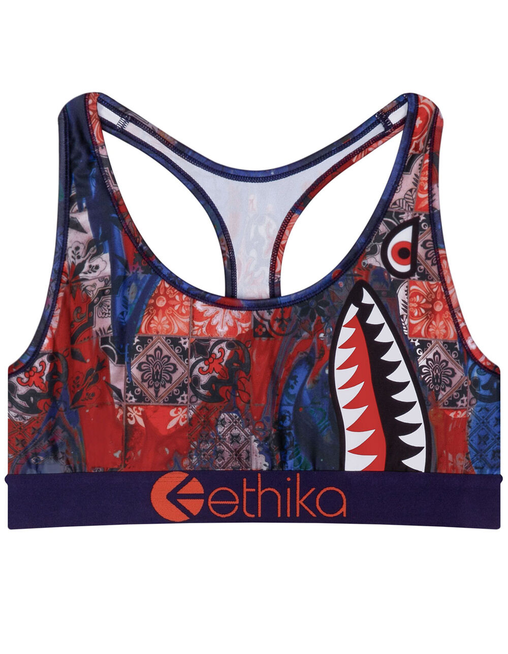 ETHIKA Bomber Mosaic Sports Bra - BLACK COMBO | Tillys