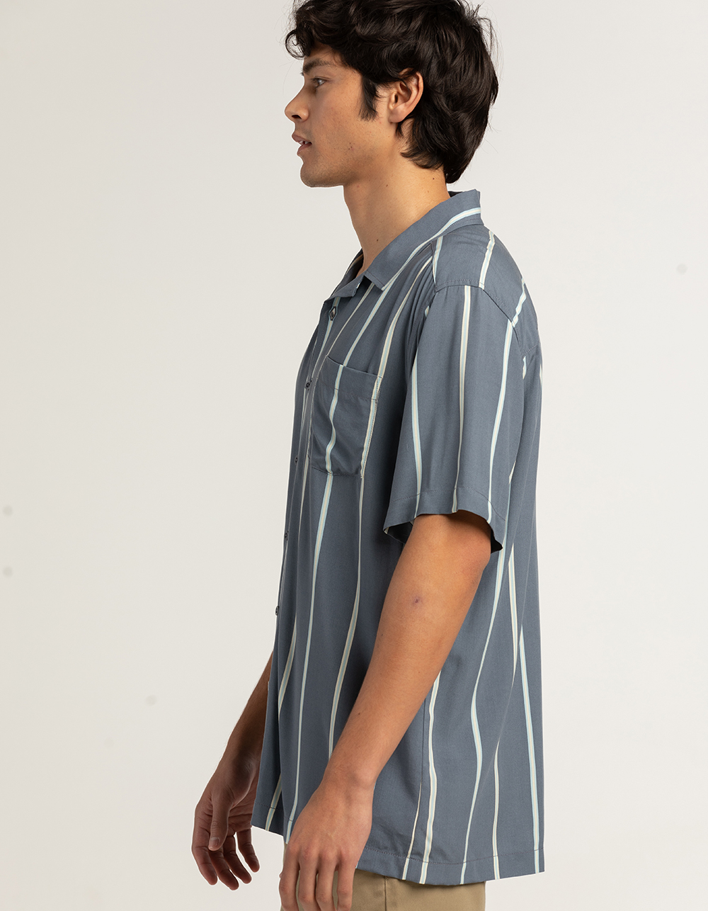 RSQ Mens Striped Button Up Shirt - NAVY | Tillys