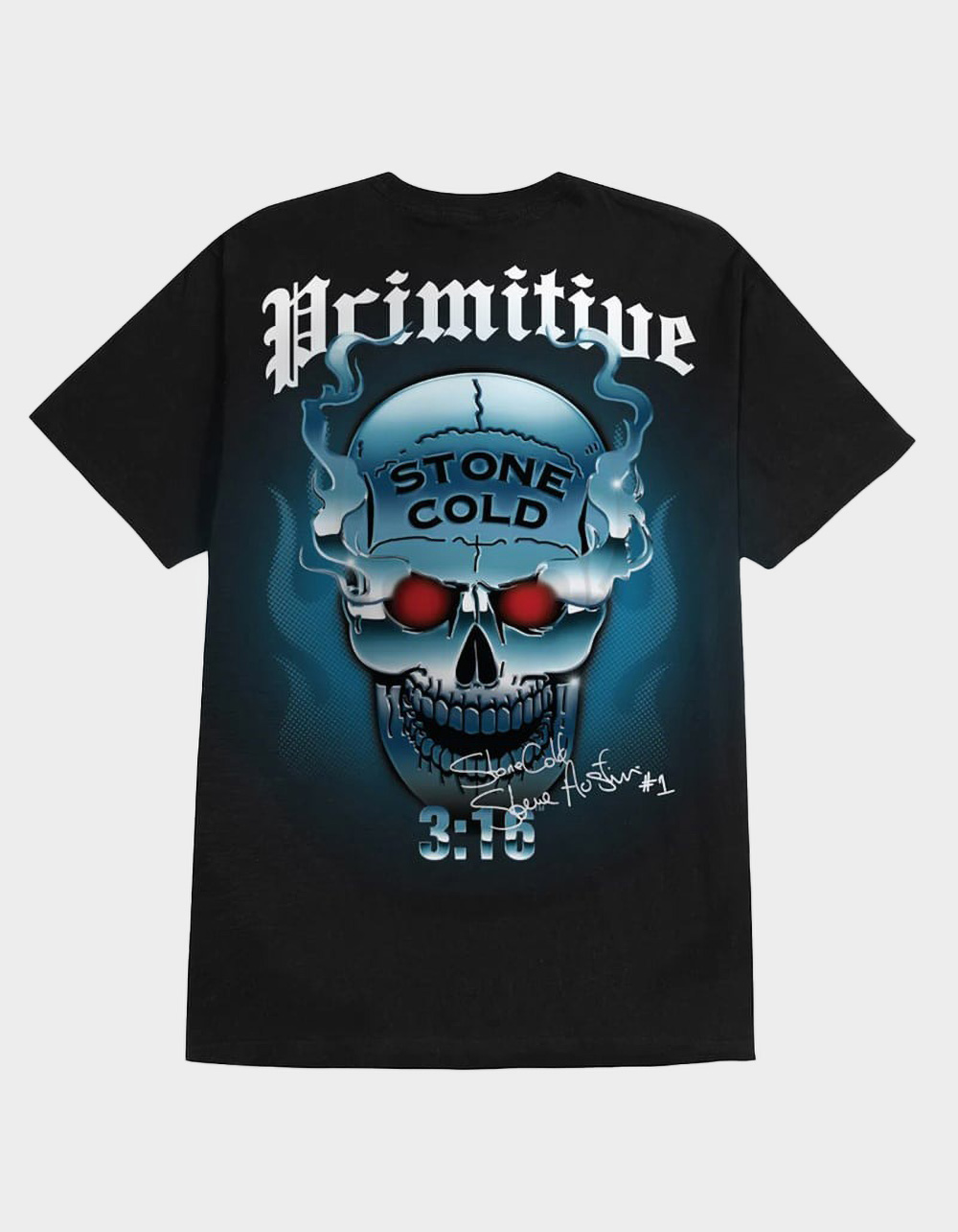 PRIMITIVE x WWE Austin Chrome Mens Tee - BLACK | Tillys