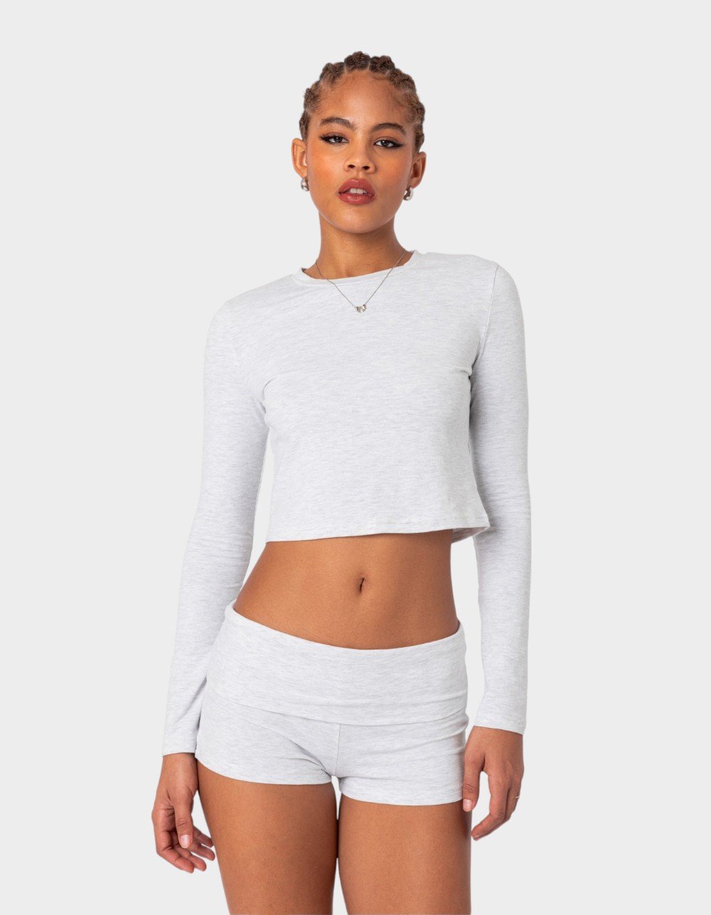 EDIKTED Meg Long Sleeve Top - GRAY | Tillys