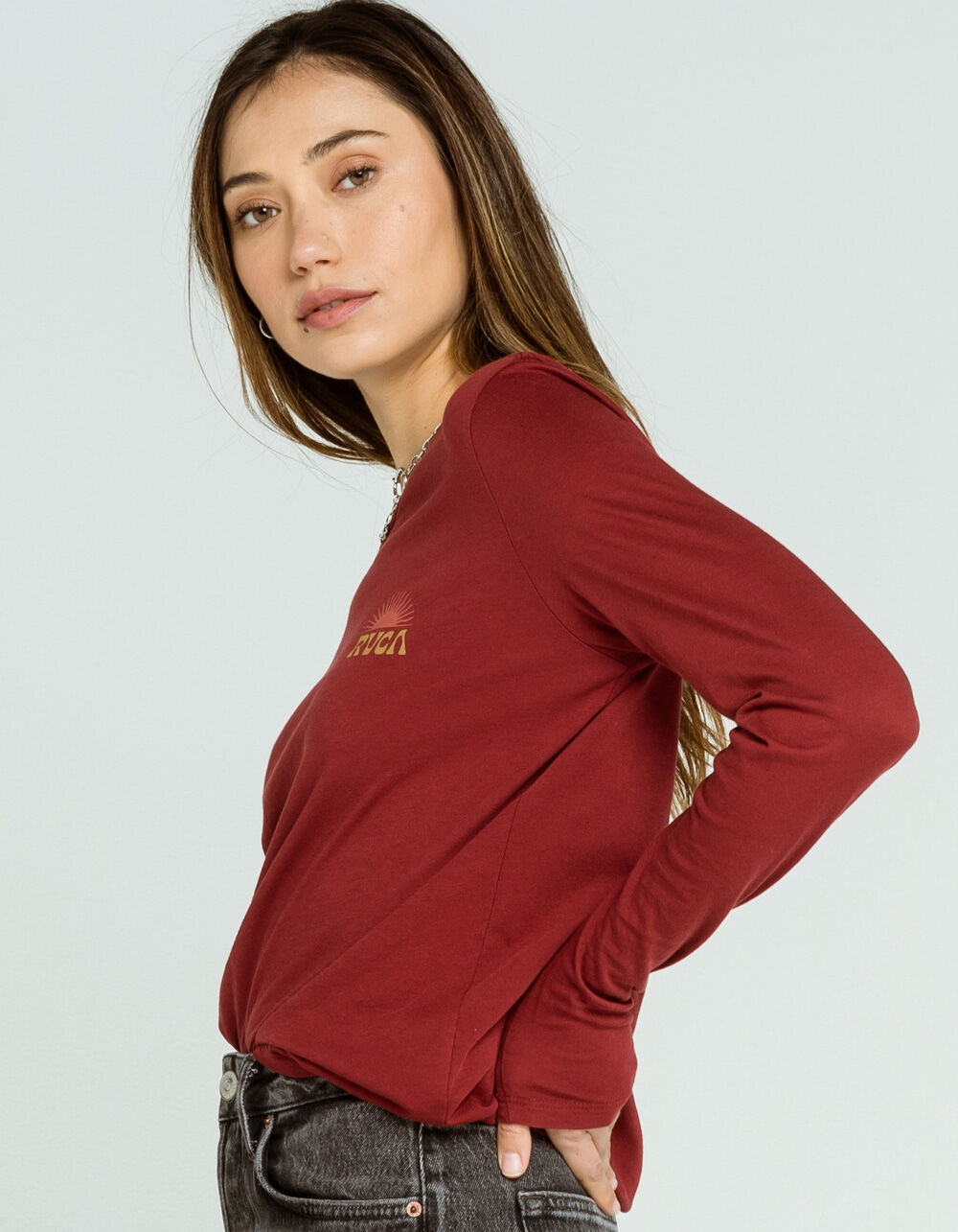 RVCA Set Rise Womens Tee - RUBY | Tillys