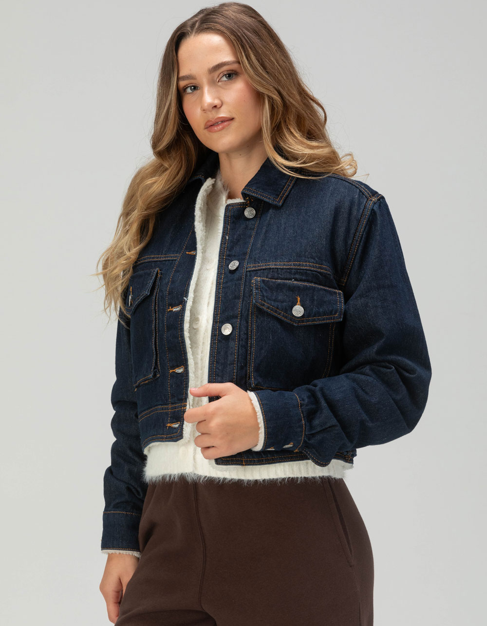 The Children's Place Tween Girls Sherpa-Lined Denim Jacket | Arden Fair