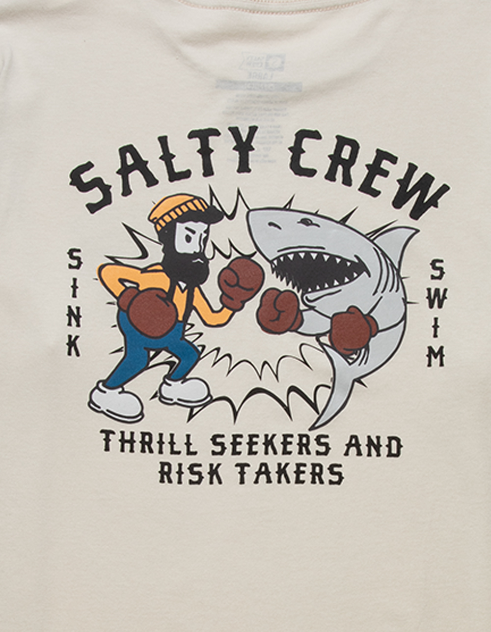 SALTY CREW Fish Fight Boys Tee - BONE | Tillys