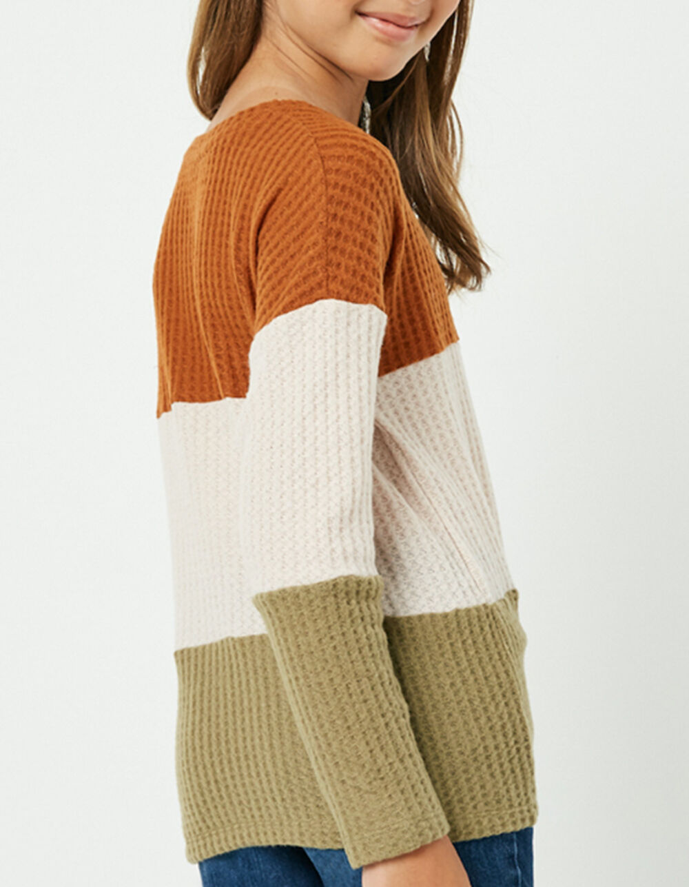 HAYDEN Color Block Tie Front Girls Top - MULTI | Tillys