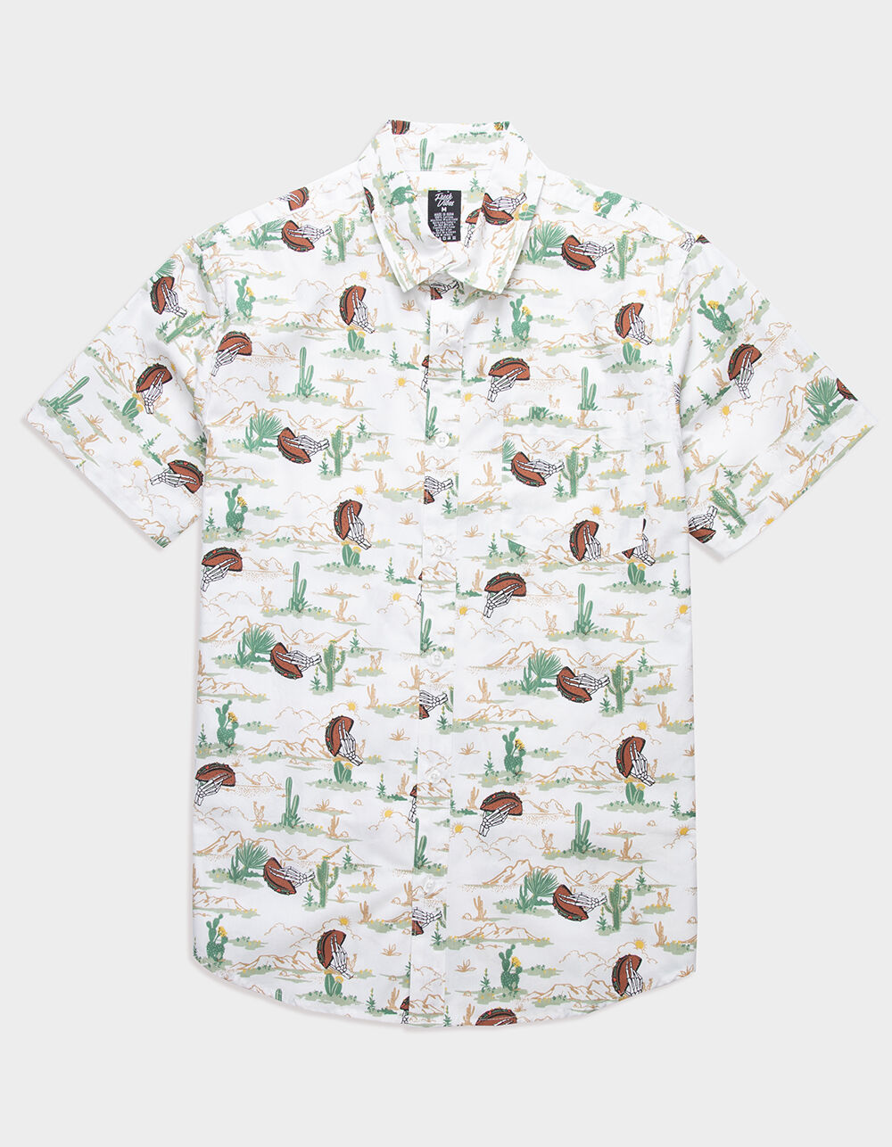FRESH VIBES Taco Time Mens Button Up Shirt - OFF WHITE | Tillys