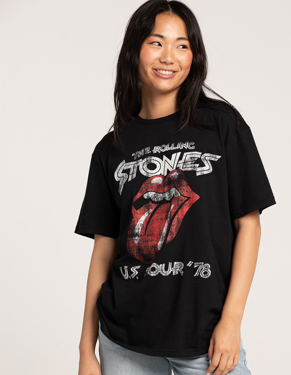 ROLLING STONES US Tour '78 Unisex Tee - BLACK | Tillys