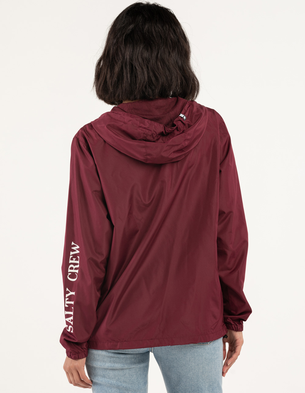 SALTY CREW Alpha Womens Windbreaker - MAROON | Tillys